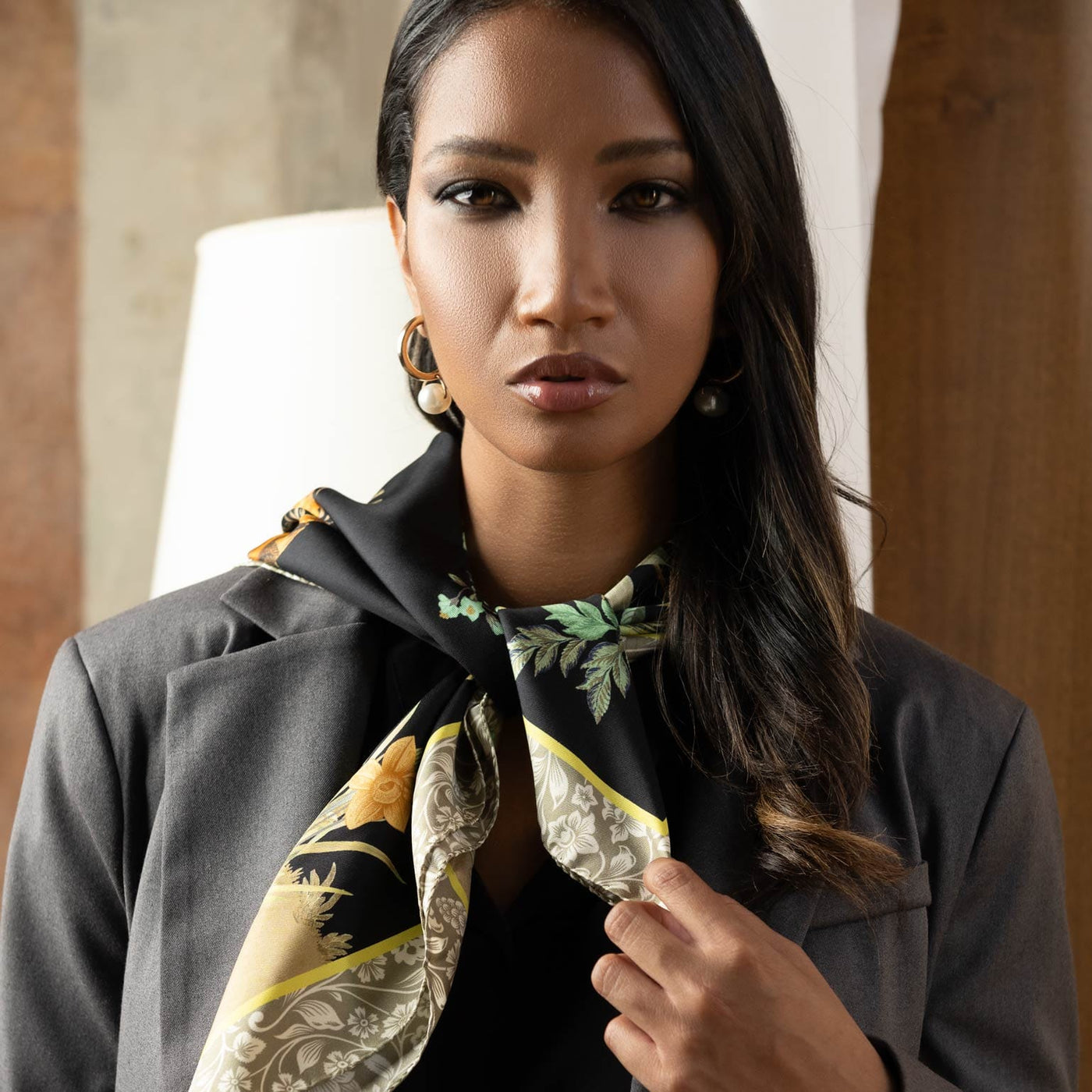 Large Silk Square Scarves & Foulards - Made in Italy - Elizabetta