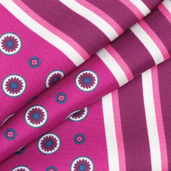 Luxury Magenta Silk Pocket Square