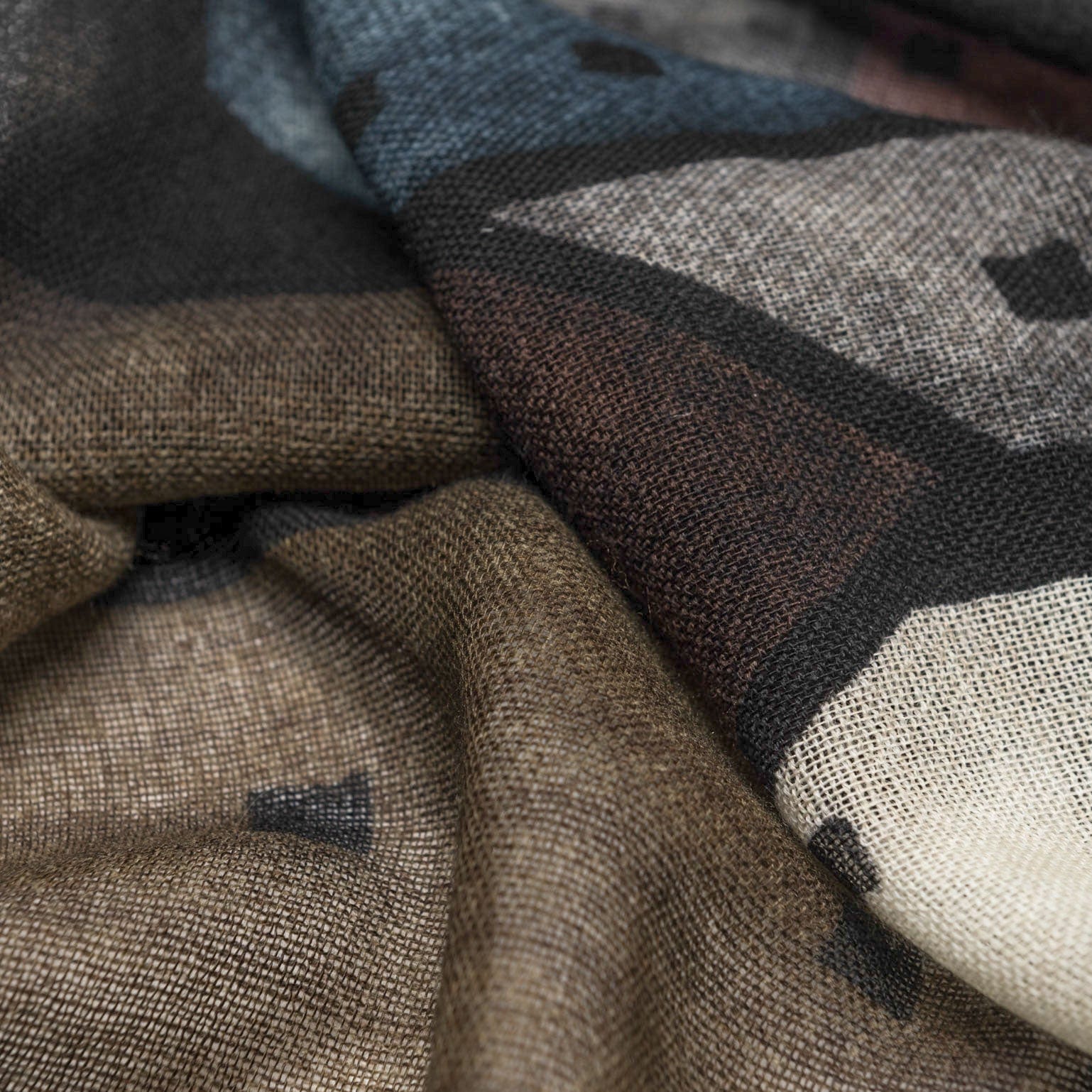 Lightweight Soft Navy Italian Wool Scarf