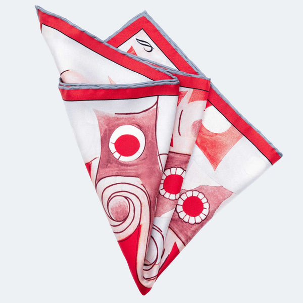 Red Luxury Silk Italian Pocket Square