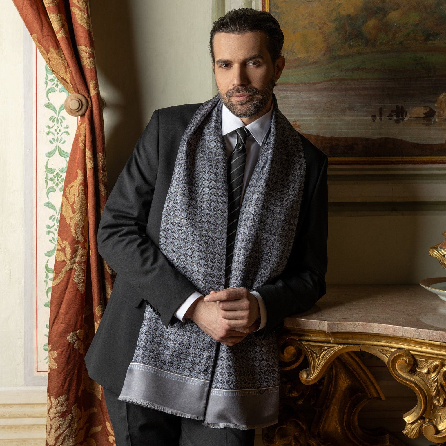 Men's Dress Scarves - Suit & Opera Scarves - Elizabetta