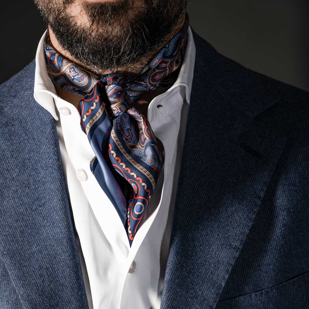 Mens Silk Neckerchiefs - Silk Bandana Made in Italy - Elizabetta