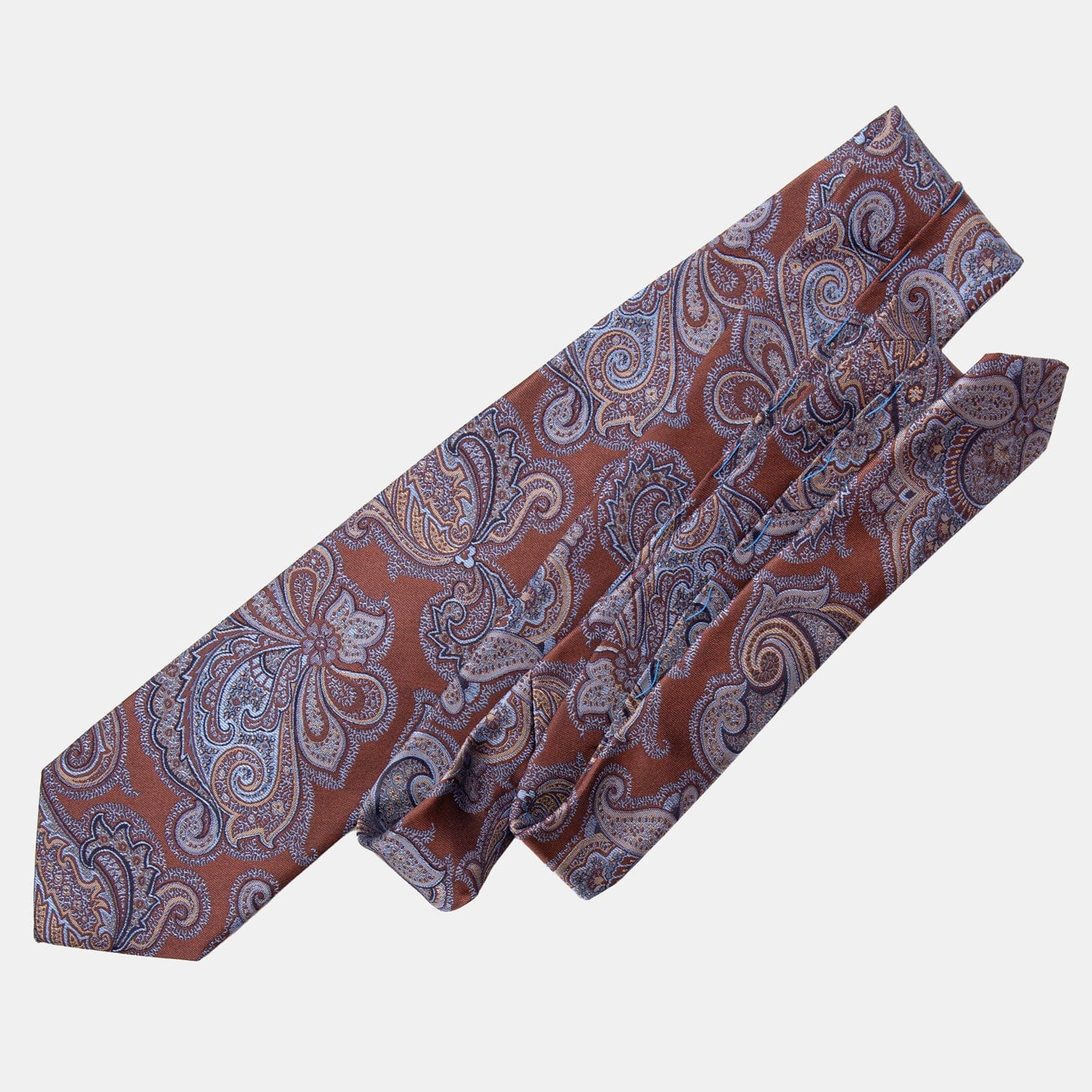 Formal Copper Paisley Italian Silk Jacquard Tie - Elizabetta
