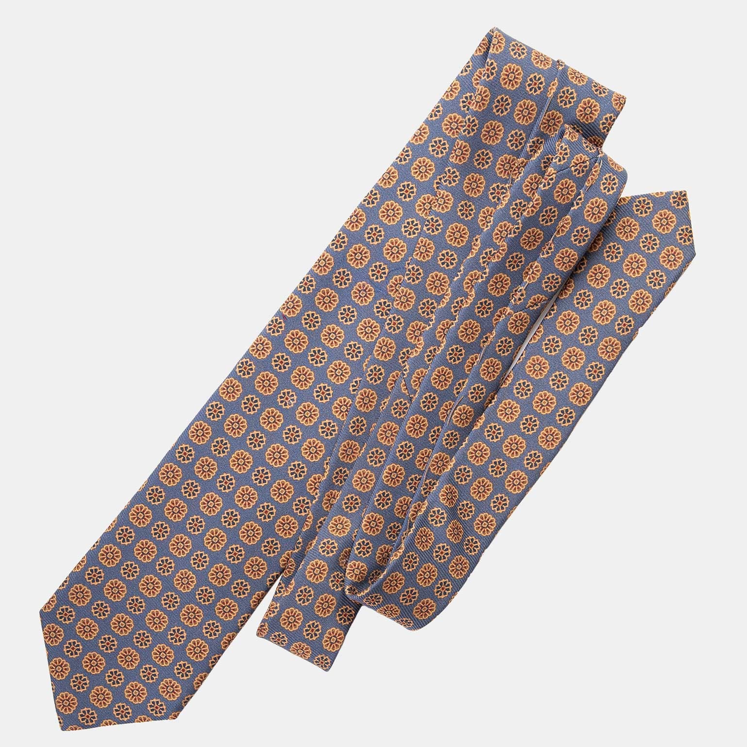 Handmade Blue Madder Silk Italian Tie - Elizabetta