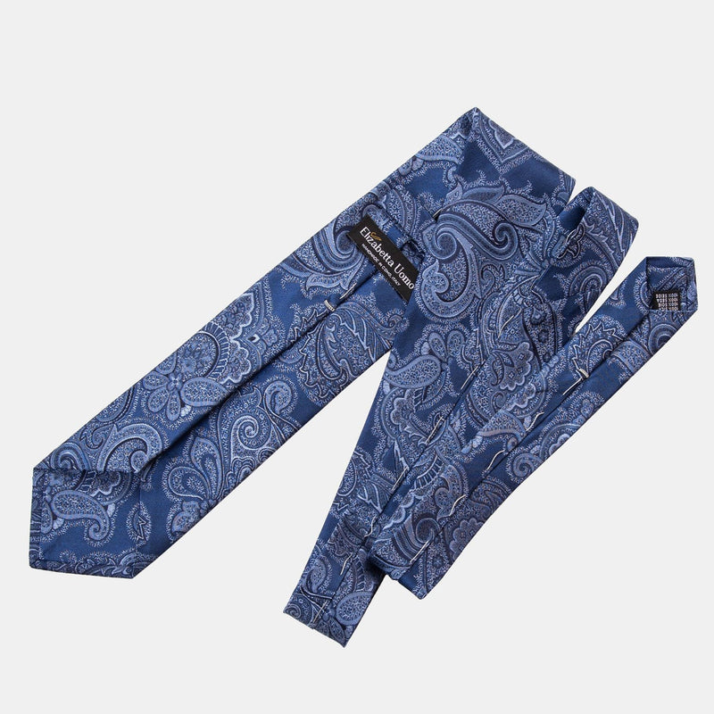 Royal Blue Italian Silk Jacquard Tie - Elizabetta
